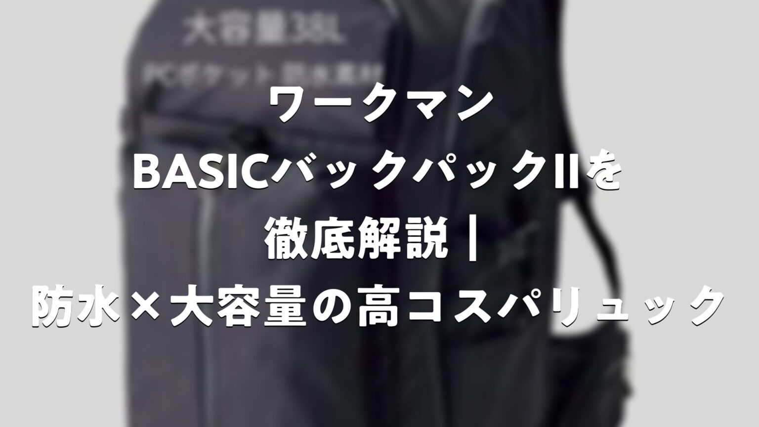 ワークマン BASICバックパックIIを徹底解説｜防水×大容量の高コスパリュック | バックパック&リュックNavi